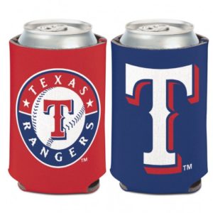 Texas Rangers 12 oz Blue Red Can Cooler Holder - Detroit Game Gear