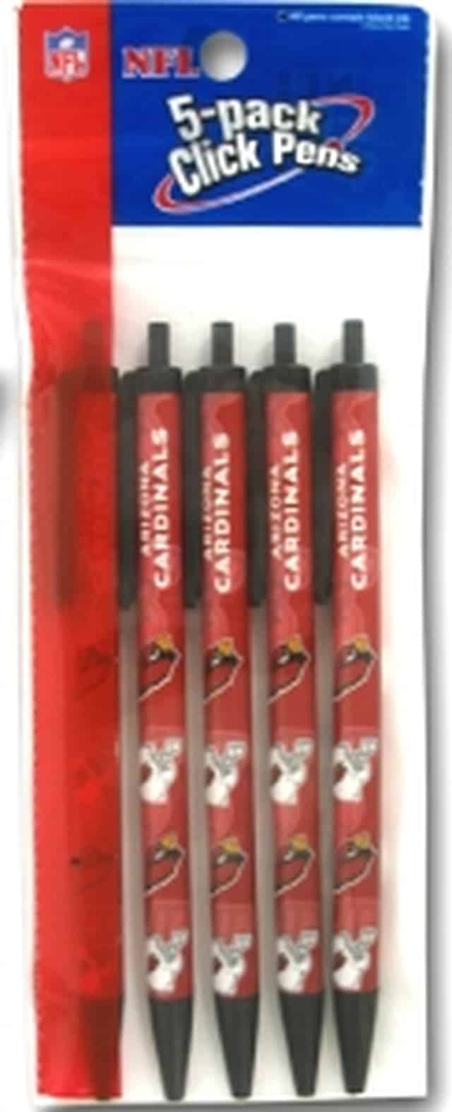 Arizona Cardinals Click Pens - 5 Pack - Detroit Game Gear