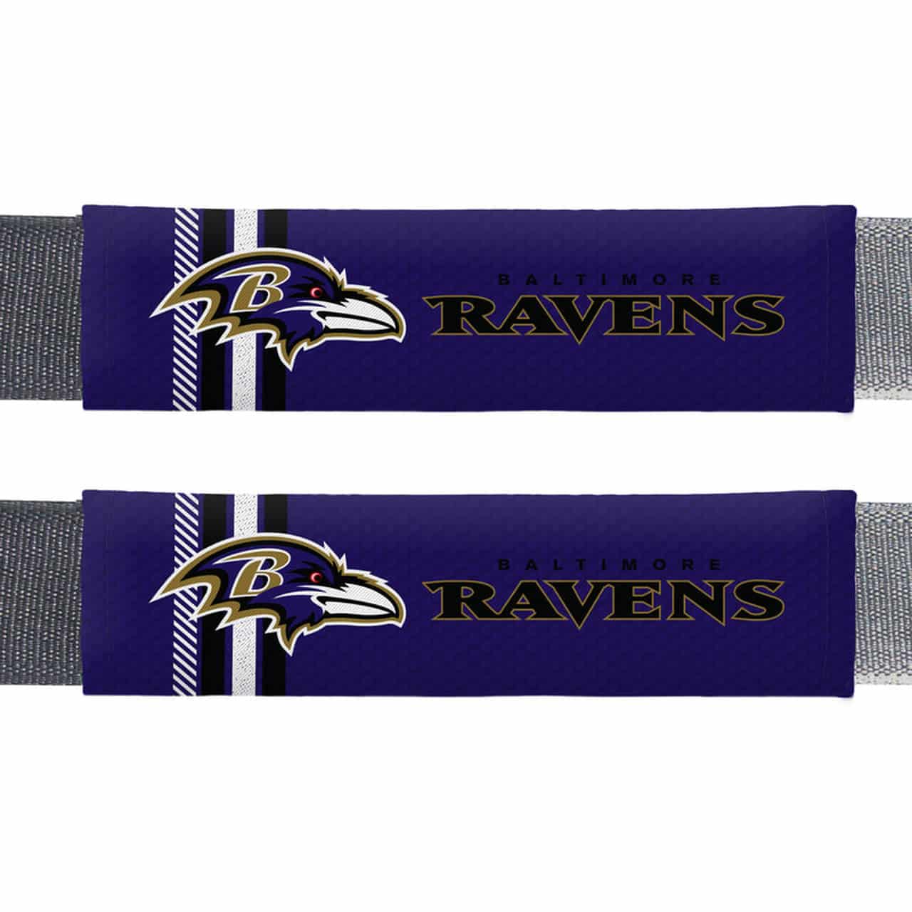 Baltimore Ravens Rally Design Seat Belt Pads - Detroit Game Gear