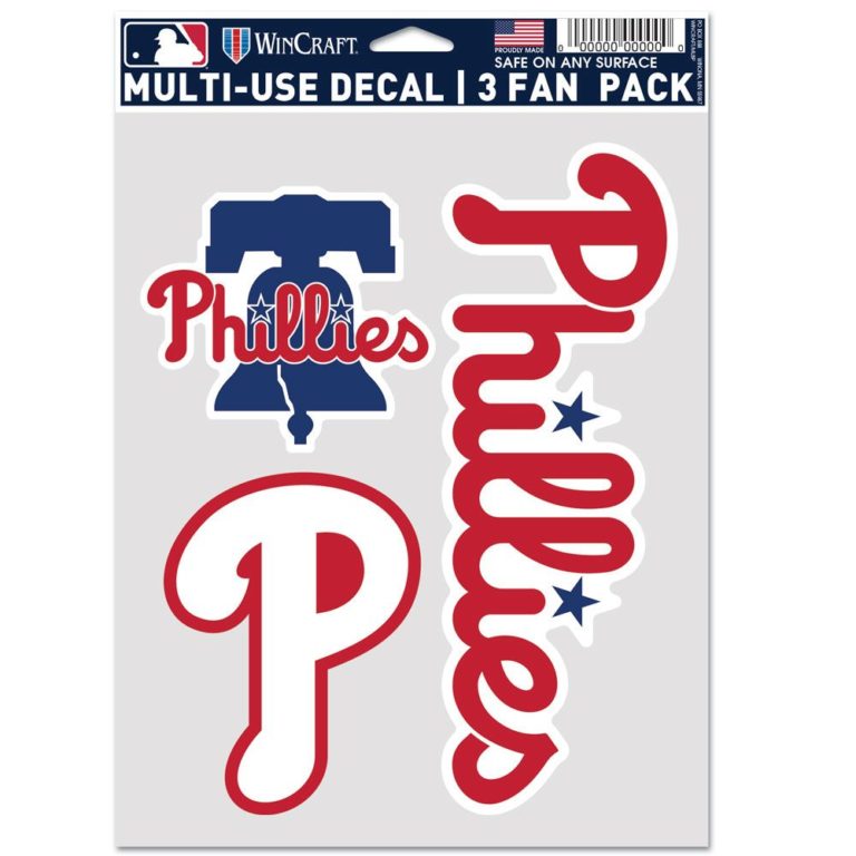 Philadelphia Phillies Decal Multi Use Fan 3 Pack - Detroit Game Gear
