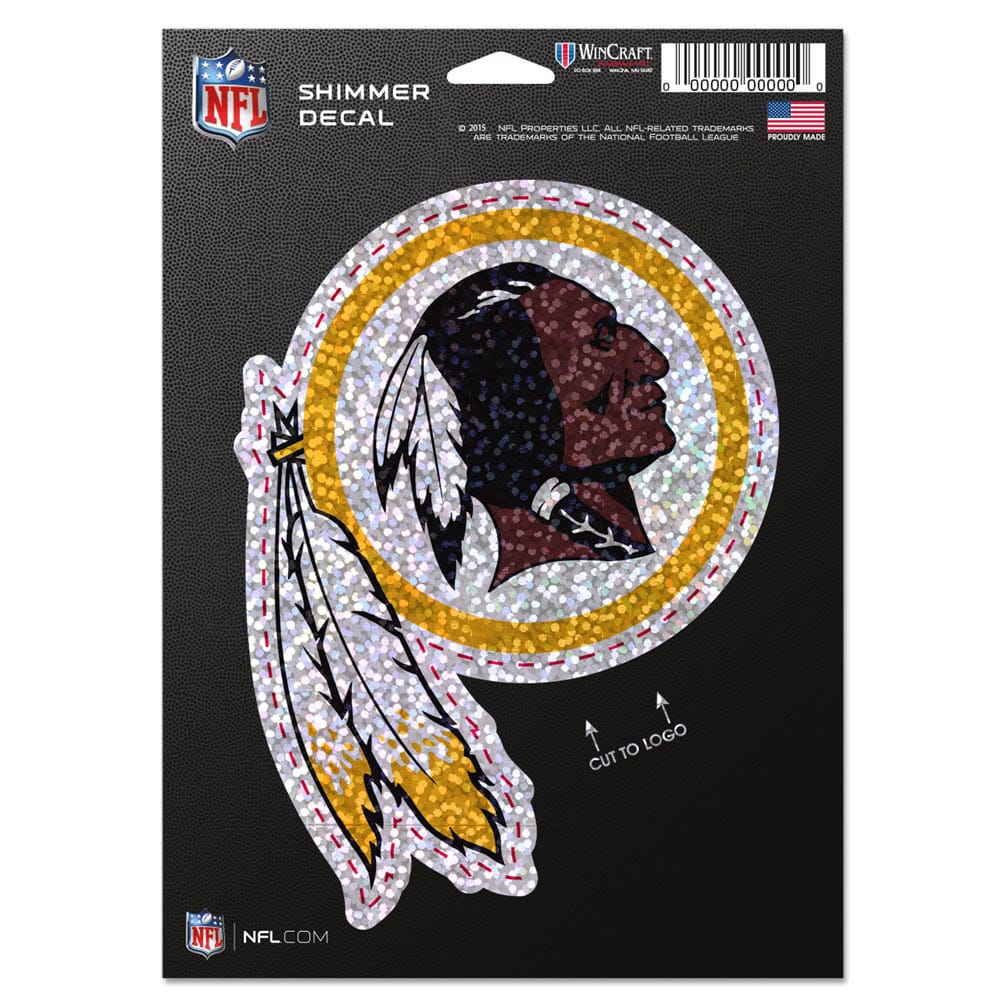 Washington Redskins 5"x7" Shimmer Decal - Detroit Game Gear