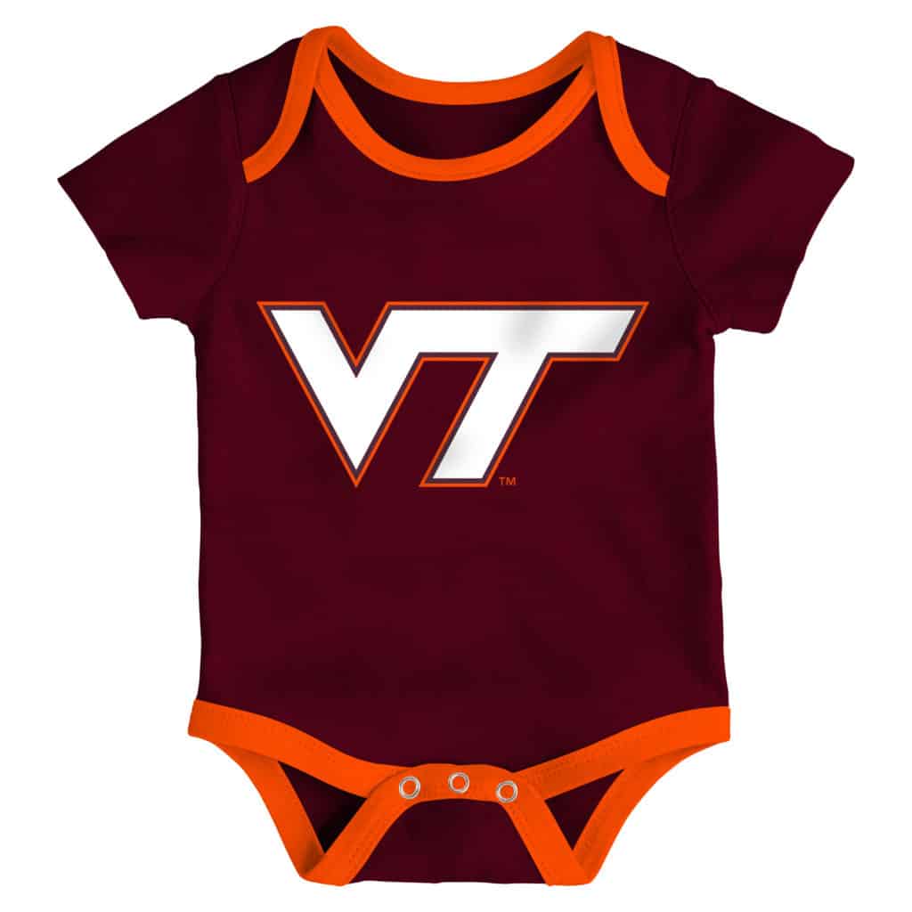 Virginia Tech Hokies Baby 3 Pack Champ Onesie Creeper Set - Detroit ...