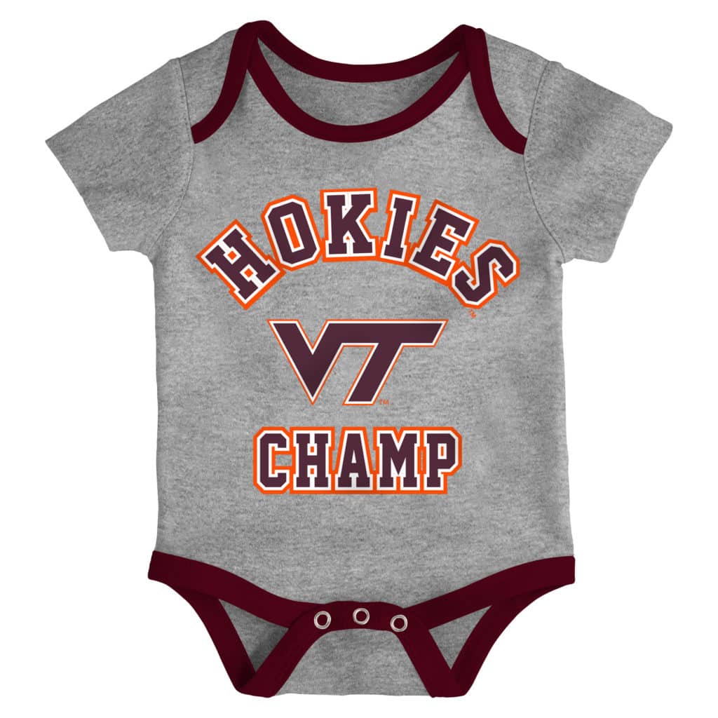 Virginia Tech Hokies Baby 3 Pack Champ Onesie Creeper Set - Detroit ...