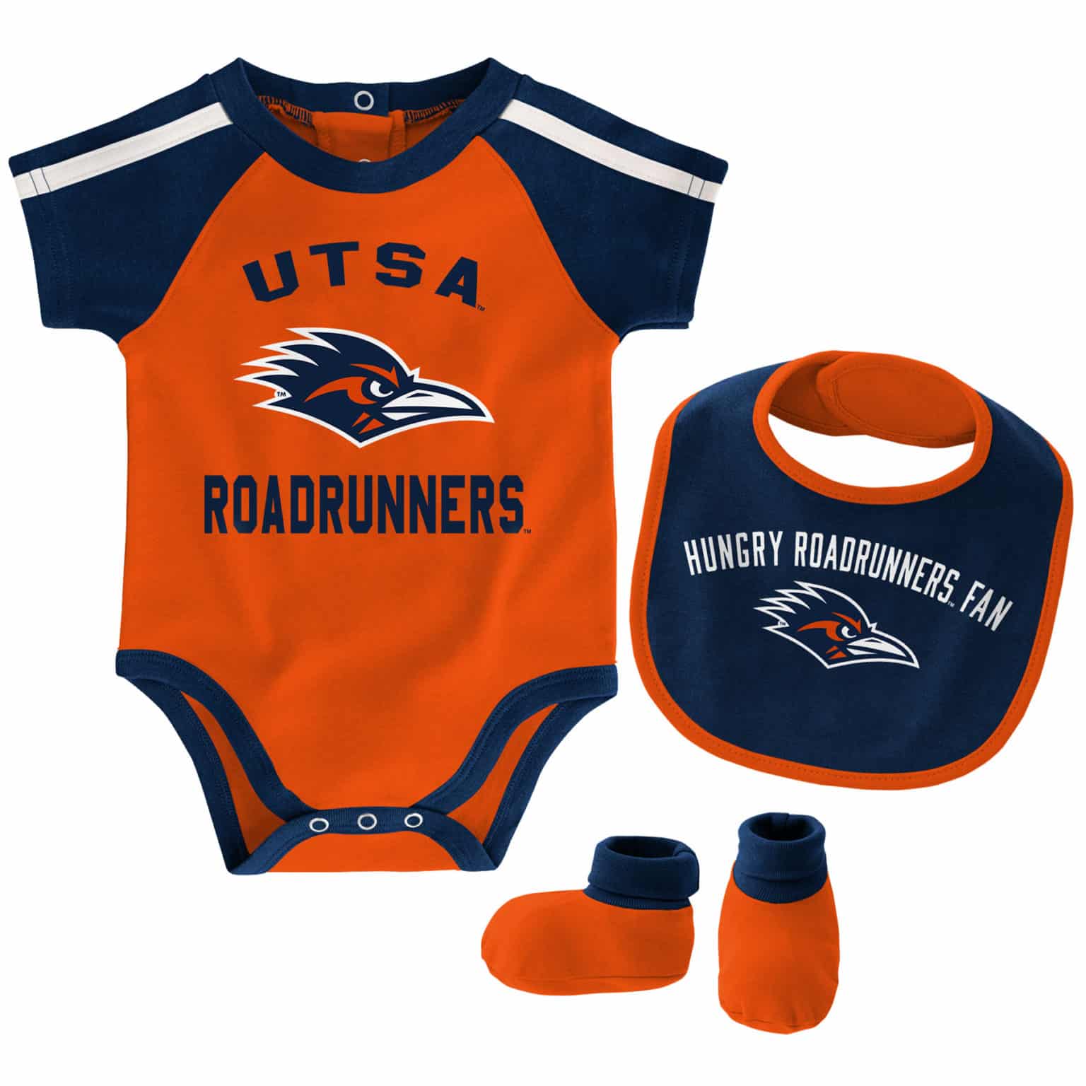 UTSA Texas San Antonio Roadrunners Orange Navy 3 Piece Creeper Set ...