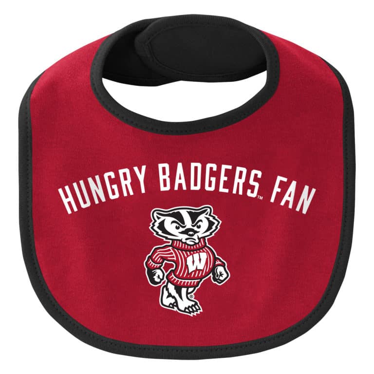 Wisconsin Badgers Baby Black 3 Piece Creeper Set - Detroit Game Gear