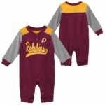 Washington Redskins Baby Burgundy Long Sleeve Coverall - Detroit Game Gear