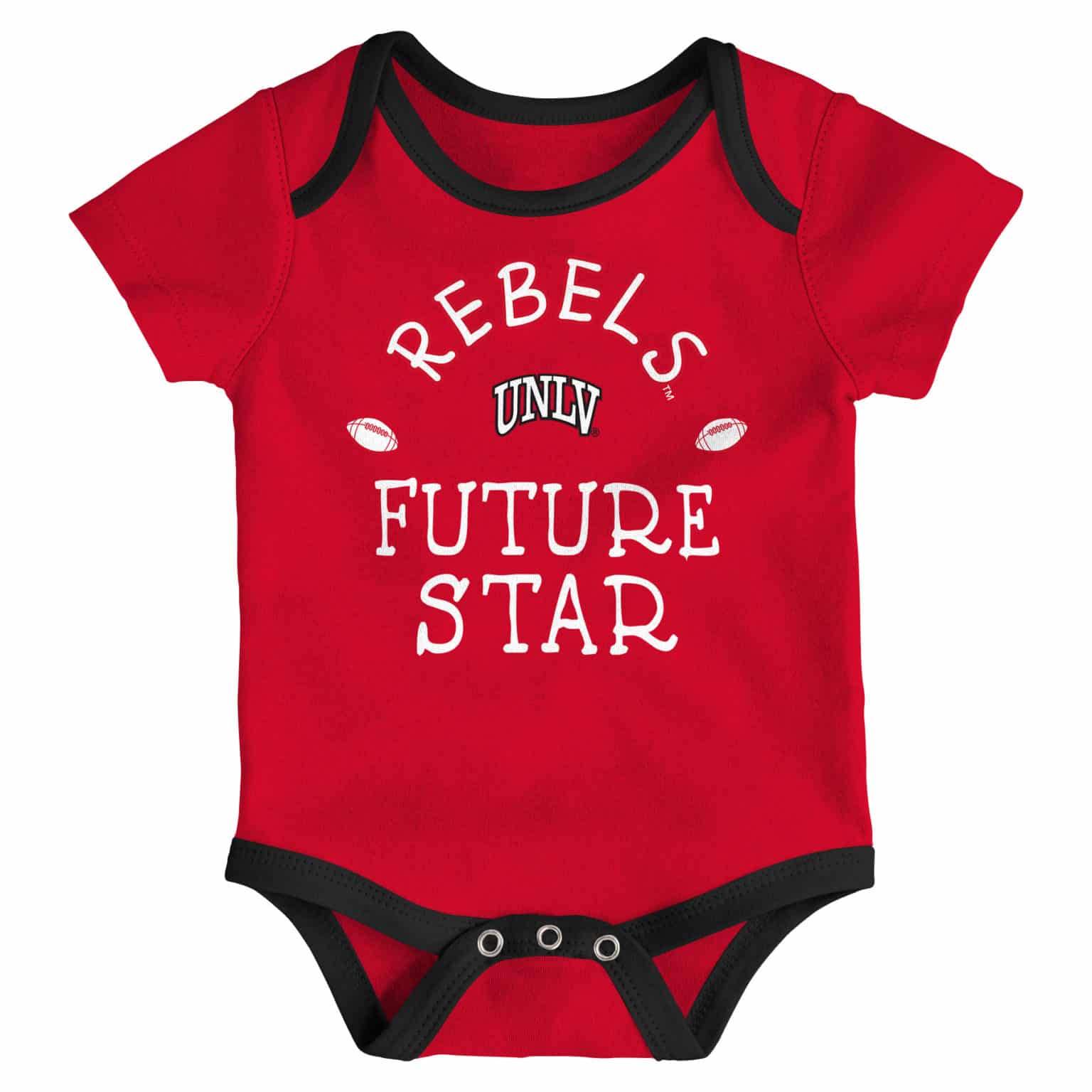 UNLV Rebels Baby 3 Pack Future Star Onesie Creeper Set - Detroit Game Gear