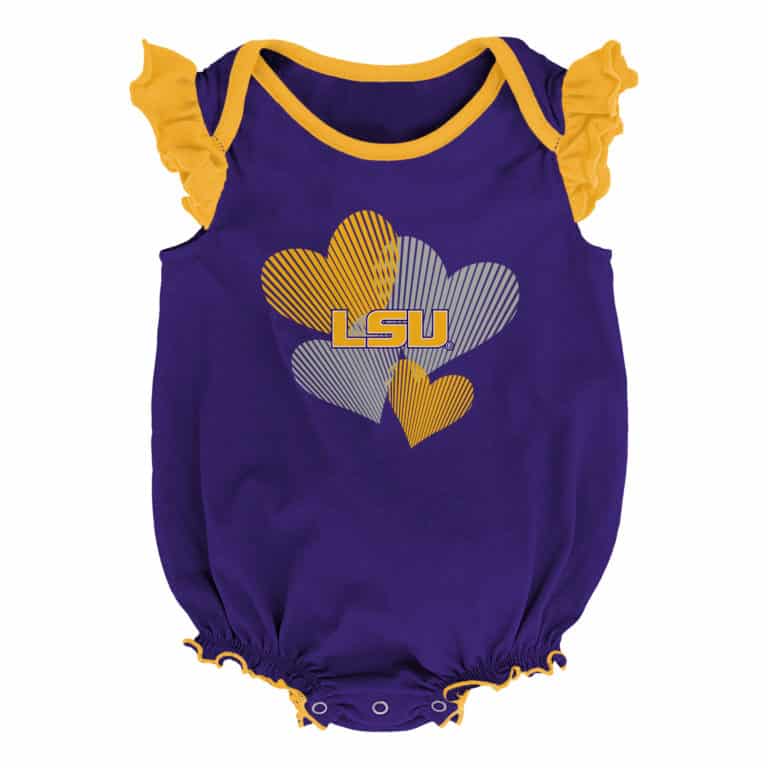 LSU Tigers Baby Girl 2 Pack Onesie Creeper Set - Detroit Game Gear