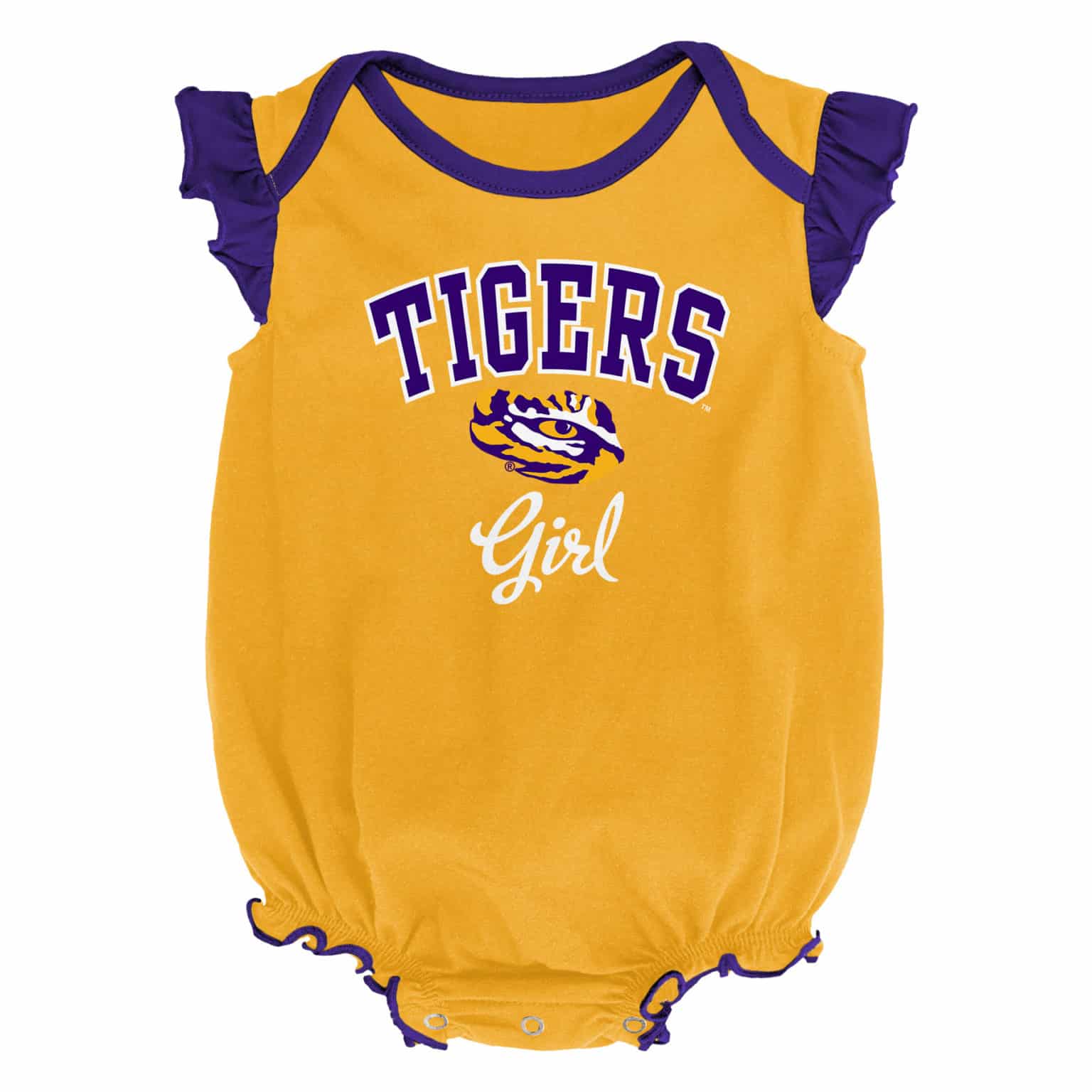 LSU Tigers Baby Girl 2 Pack Onesie Creeper Set - Detroit Game Gear