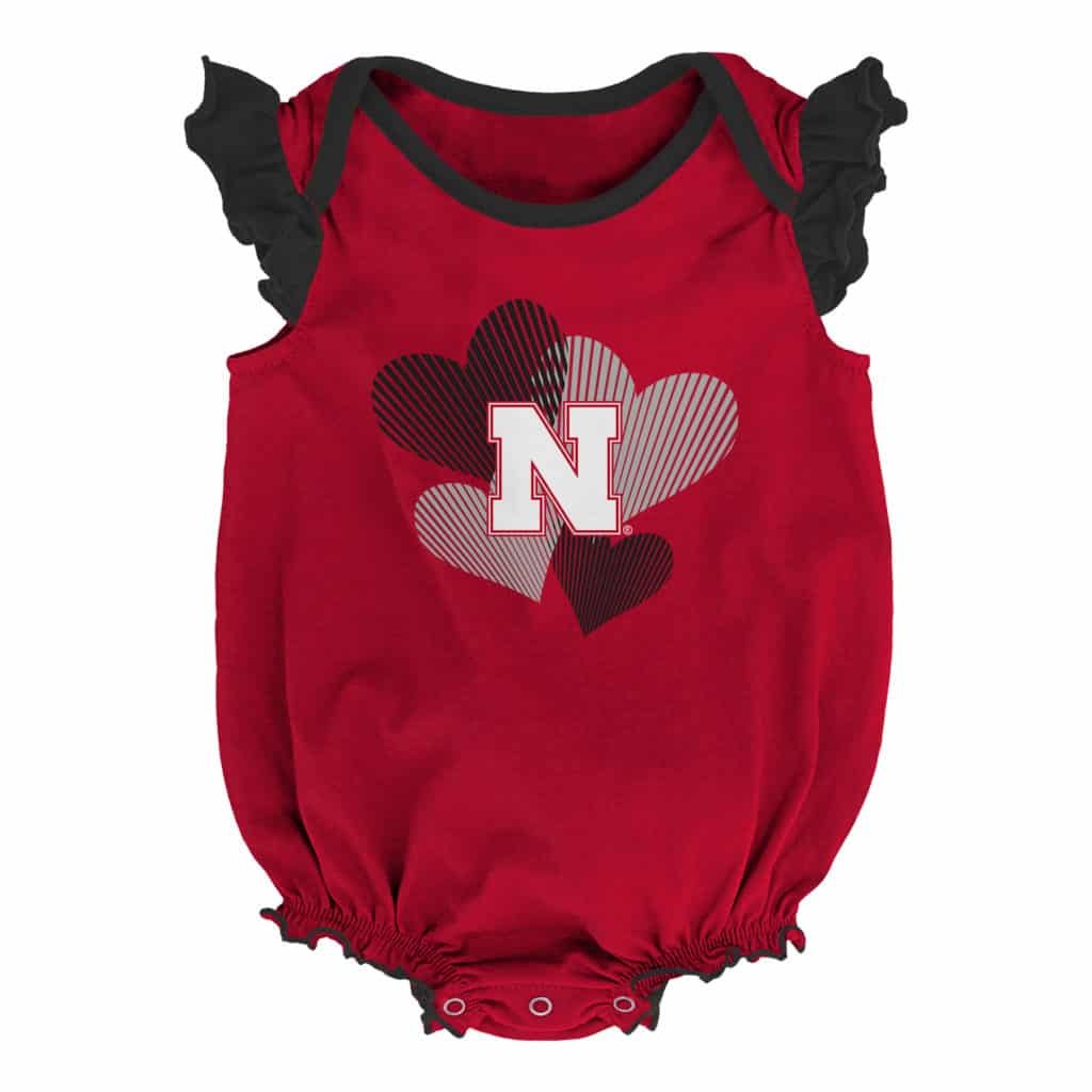 Nebraska Cornhuskers Baby Girl 2 Pack Onesie Creeper Set - Detroit Game ...