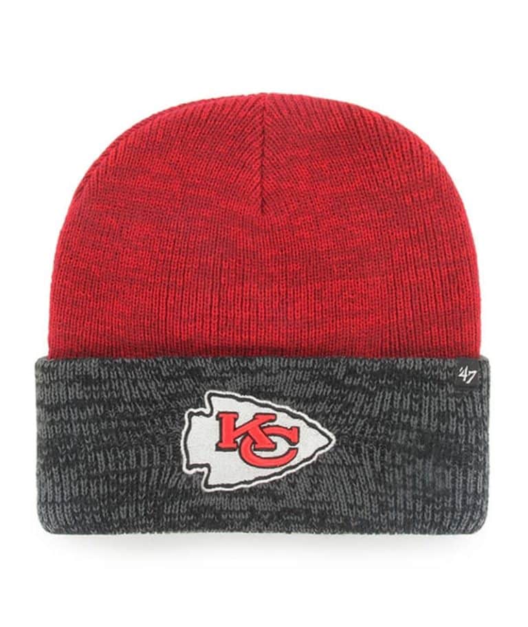 Kansas City Chiefs 47 Brand Red Two Tone Brain Freeze Cuff Knit Hat ...