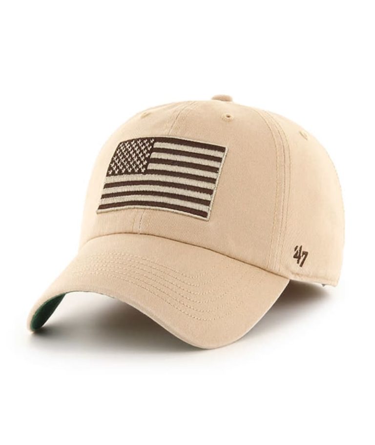 Operation Hat Trick 47 Brand USA Flag Khaki Franchise Fitted Hat ...