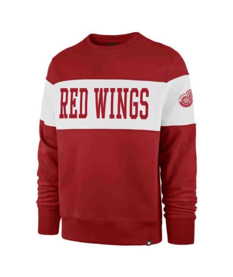 Detroit Red Wings Men's 47 Brand Red Crew Long Sleeve Pullover ...