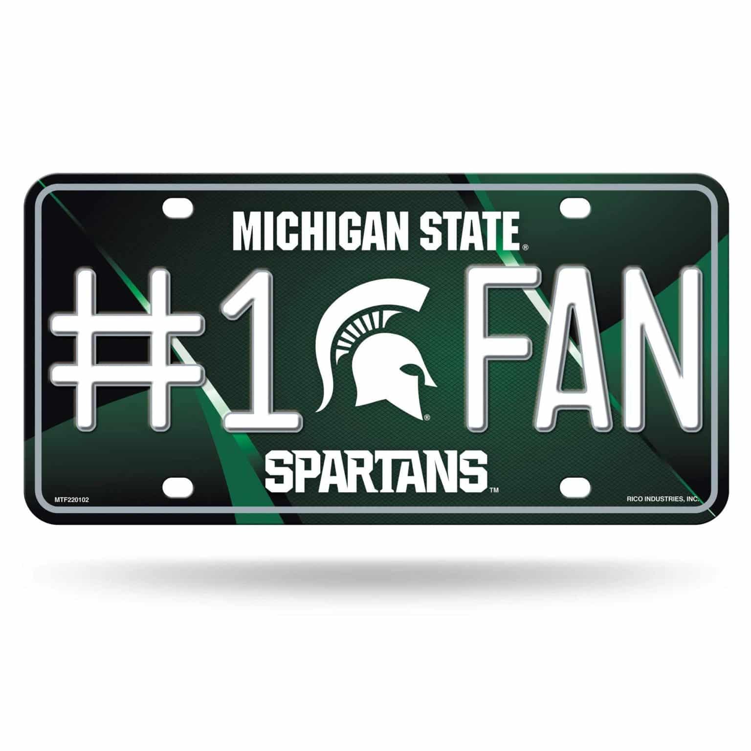 Michigan State Spartans License Plate #1 Fan - Detroit Game Gear