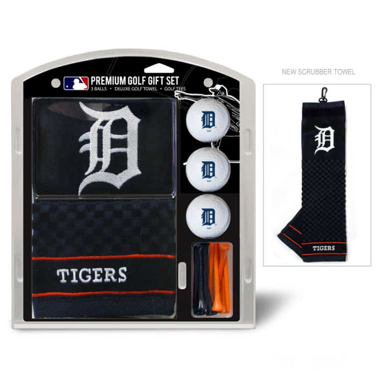 Detroit Tigers Golf Gift Set with Embroidered Towel - Detroit Game Gear