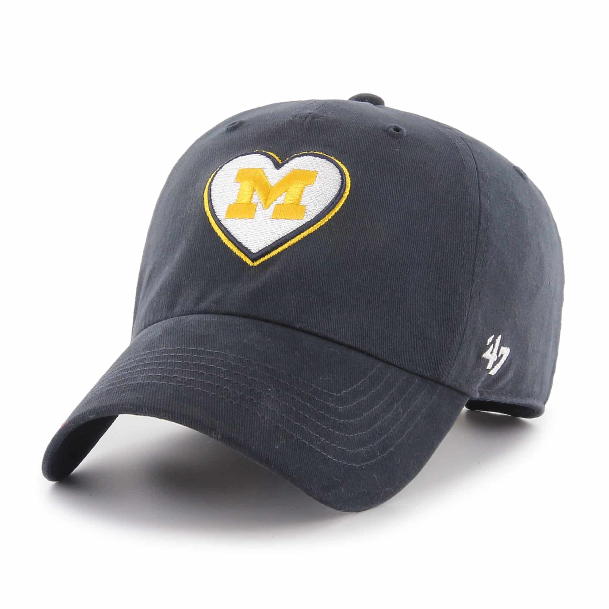 Michigan Wolverines Women's 47 Brand Navy Courtney Clean Up Adjustable ...
