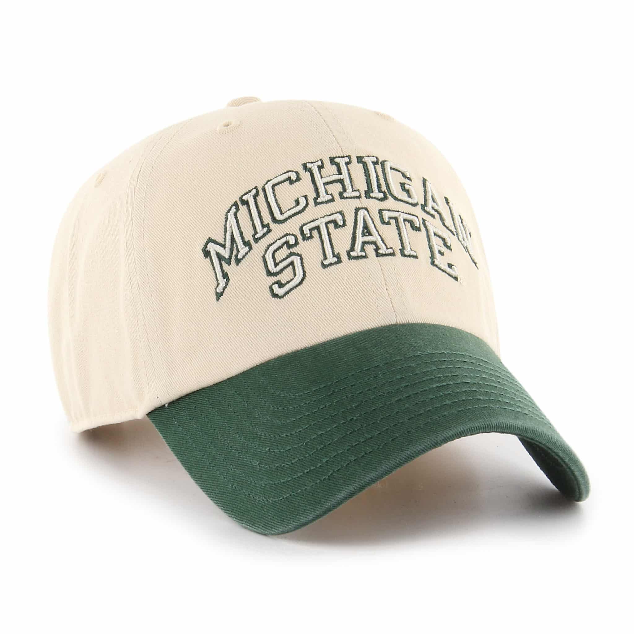 Michigan State Spartans 47 Brand Script Green Natural Clean Up ...