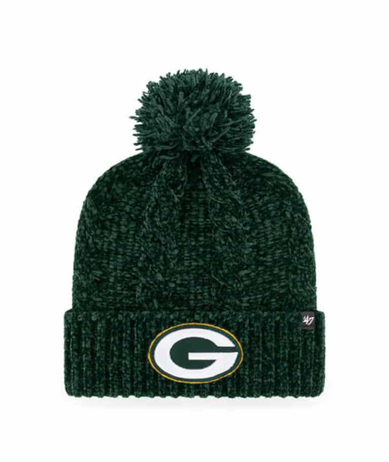 Green Bay Packers Women's 47 Brand Dark Green Harlow Cuff Knit Hat ...