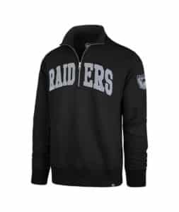 Las Vegas Raiders Men's 47 Brand Black Striker 1/4 Zip Pullover ...