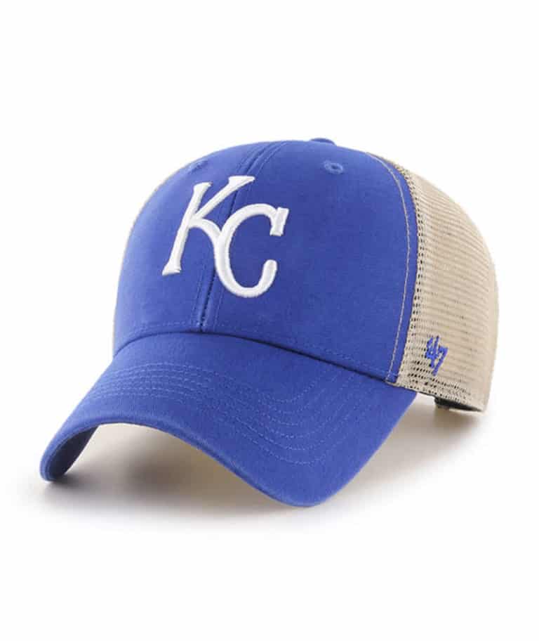 Kansas City Royals 47 Brand Blue MVP Khaki Mesh Snapback Hat - Detroit ...
