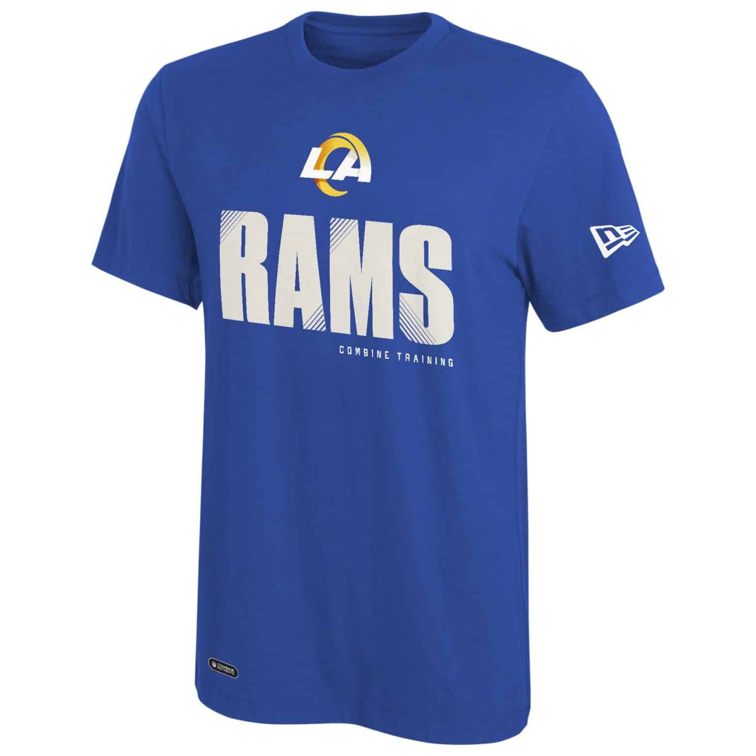 Los Angeles LA Rams Men's New Era Blue Dri-Tek T-Shirt Tee - Detroit ...