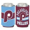 Philadelphia Phillies 12 oz Cooperstown Maroon Stripe Can Cooler Holder ...