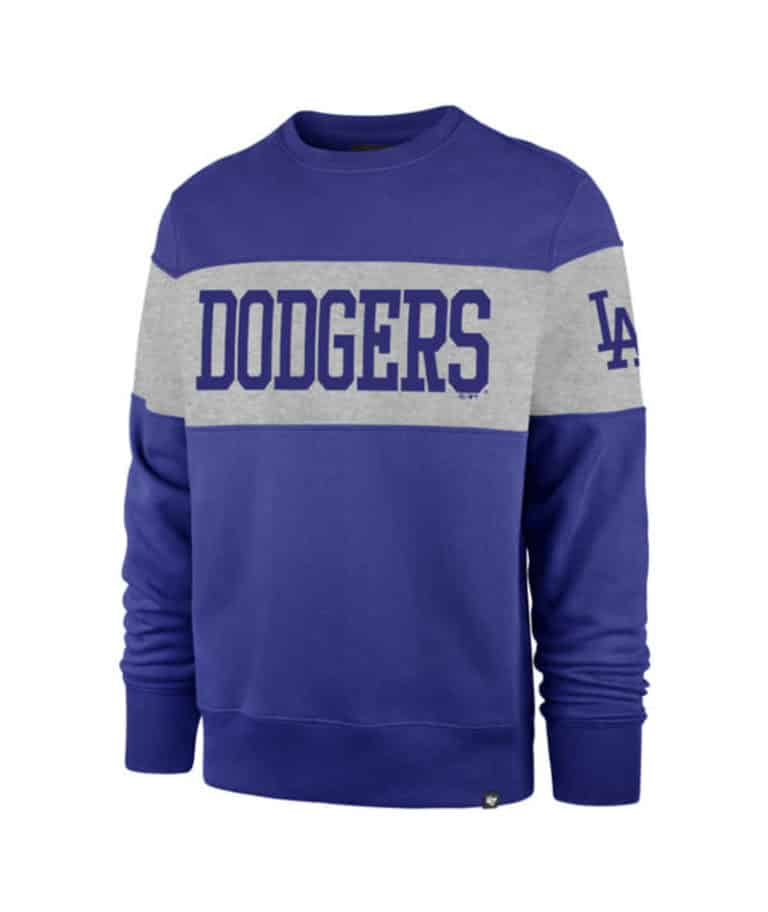 Los Angeles Dodgers Men's 47 Brand Blue Crew Pullover Sweatshirt ...