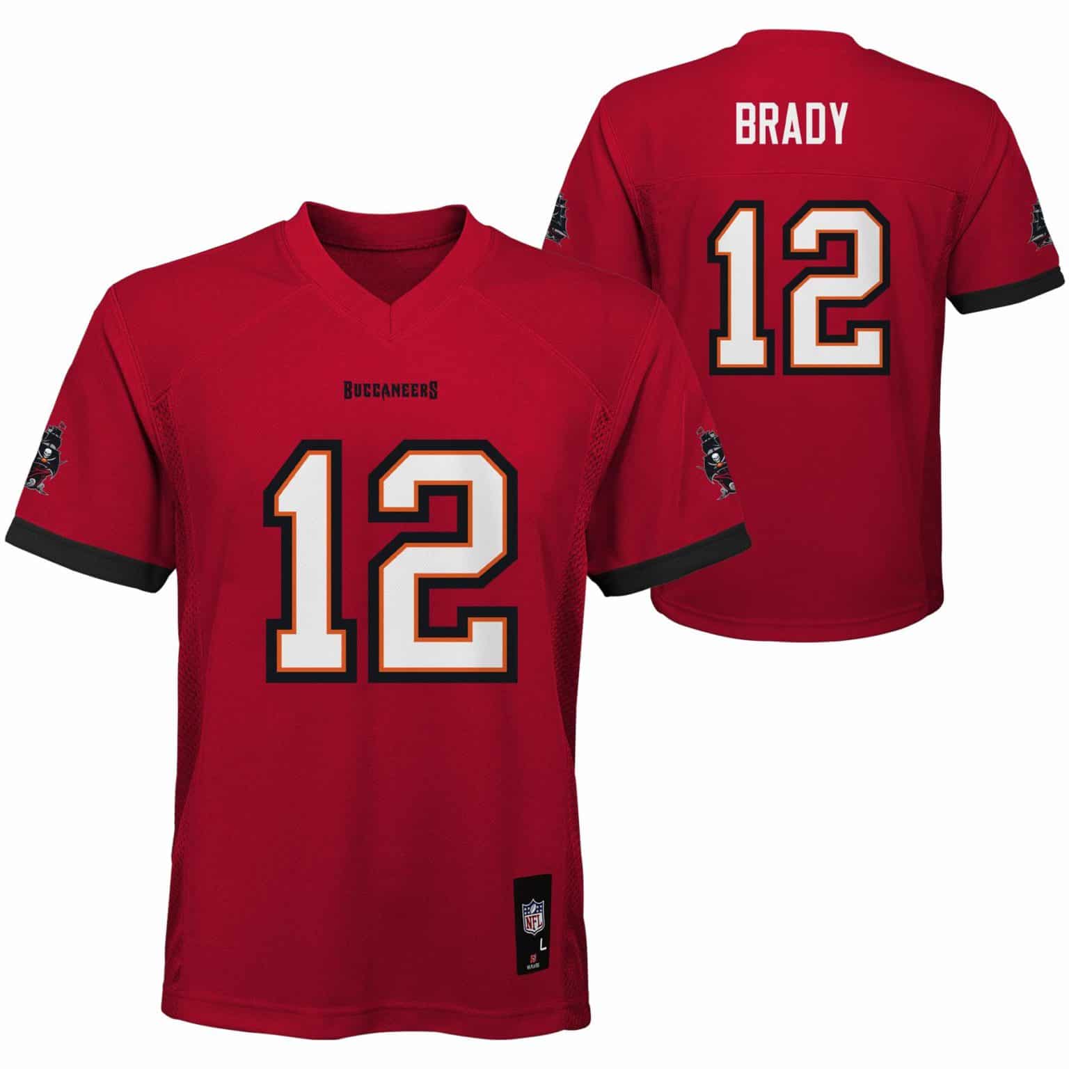 Tampa Bay Buccaneers Tom Brady KIDS Red Jersey - Detroit Game Gear