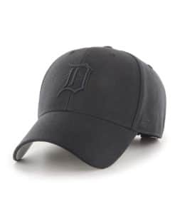 Detroit Tigers 47 Brand All Black MVP Adjustable Hat - Detroit Game Gear