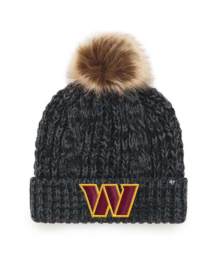 Washington Commanders Women's 47 Brand Black Meeko Cuff Knit Hat ...