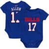 Buffalo Bills Josh Allen Baby Blue Onesie Creeper - Detroit Game Gear