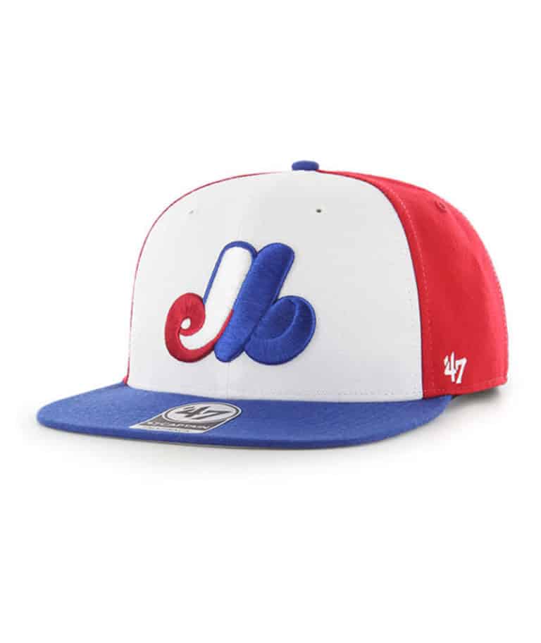 Montreal Expos 47 Brand Cooperstown Red White Blue Sure Shot Snapback ...