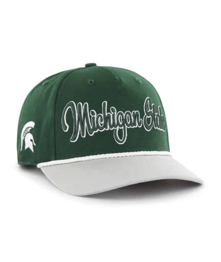 Michigan State Spartans 47 Brand Dark Green Overhand Script MVP ...