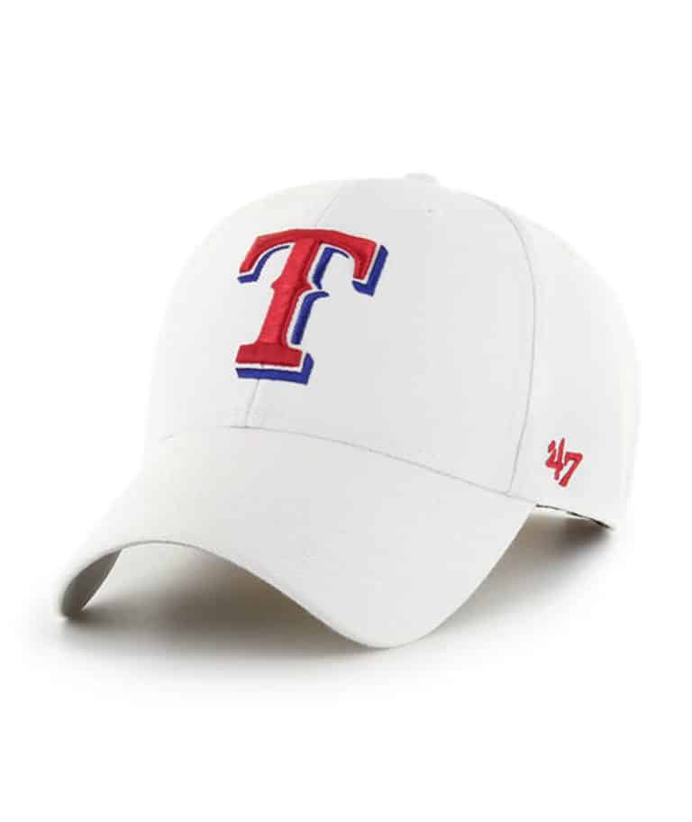 Texas Rangers 47 Brand White MVP Adjustable Hat - Detroit Game Gear