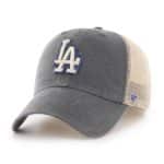 Los Angeles Dodgers 47 Brand Charcoal Rayburn Mesh Franchise Fitted Hat ...