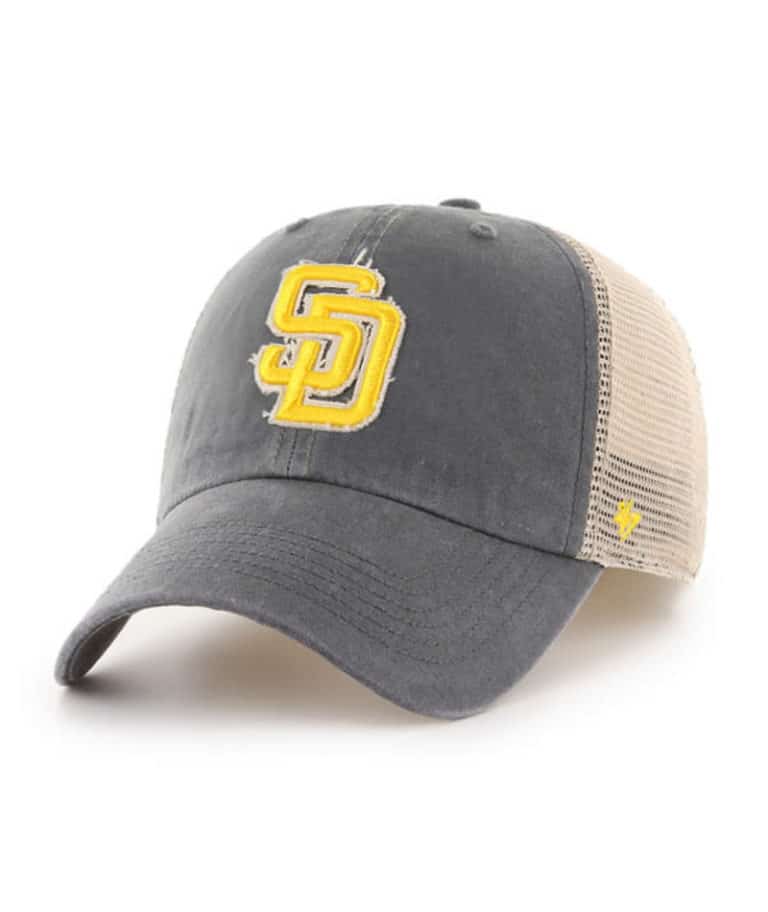San Diego Padres 47 Brand Charcoal Rayburn Mesh Franchise Fitted Hat ...