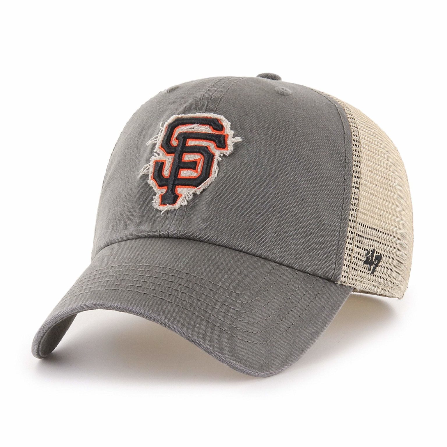 San Francisco Giants 47 Brand Charcoal Rayburn Mesh Franchise Fitted ...