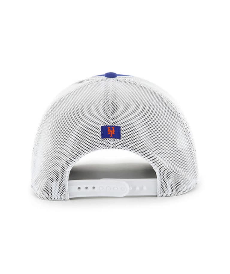 New York Mets 47 Brand Blue Burgess Trucker White Mesh Snapback Hat ...