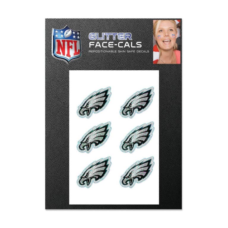 Philadelphia Eagles Glitter Face Cals Temporary Tattoos - Detroit Game Gear