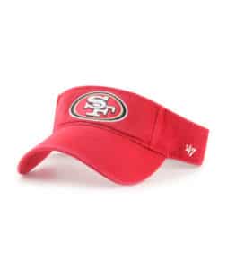 San Francisco 49ers 47 Brand Red VISOR Clean Up Adjustable Hat ...
