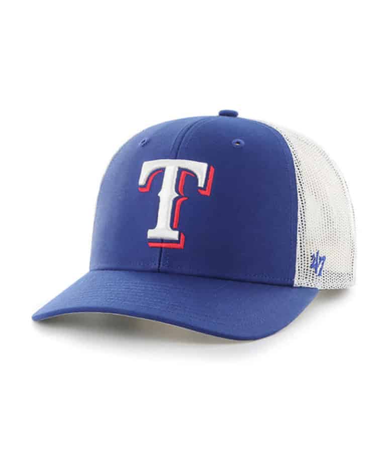 Texas Rangers 47 Brand Trucker Blue White Mesh Snapback Hat - Detroit ...