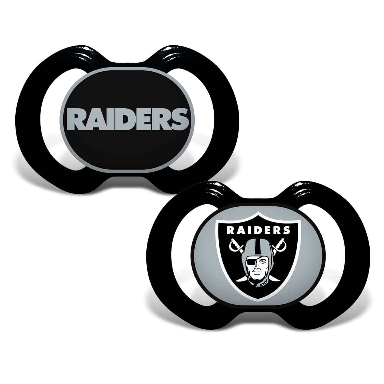 Las Vegas Raiders Pacifier 2 Pack - Detroit Game Gear