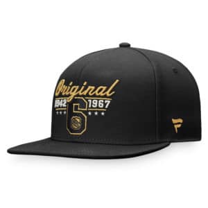 Original Six Fanatics Black Adjustable Snapback Hat - Detroit Game Gear