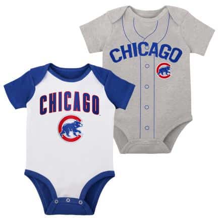 Chicago Cubs Baby Little Slugger Creeper Onesie 2 Pack Set - Detroit ...