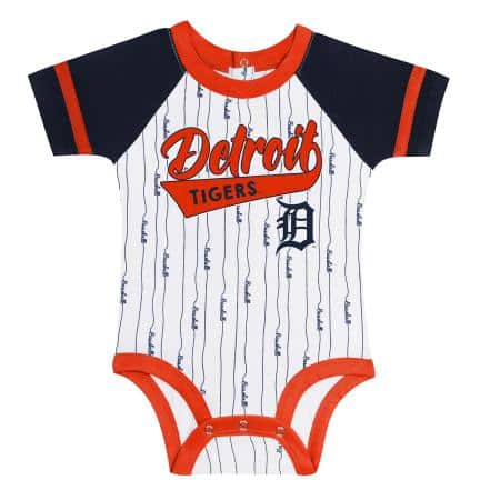 Detroit Tigers Baby Base Hitter White 3 Piece Creeper Set - Detroit ...