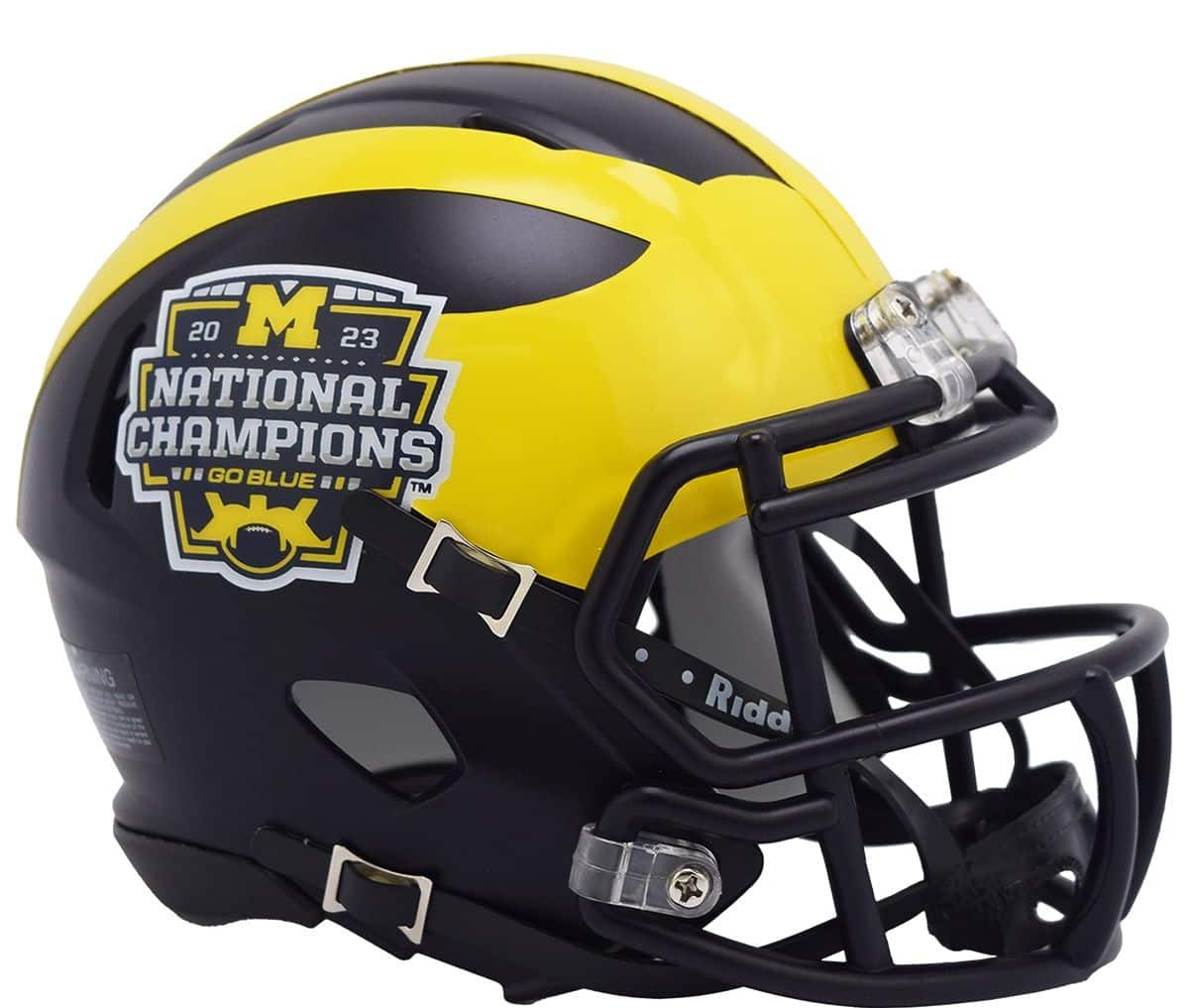 Michigan Wolverines 2023 National Champions Riddell Mini Helmet ...